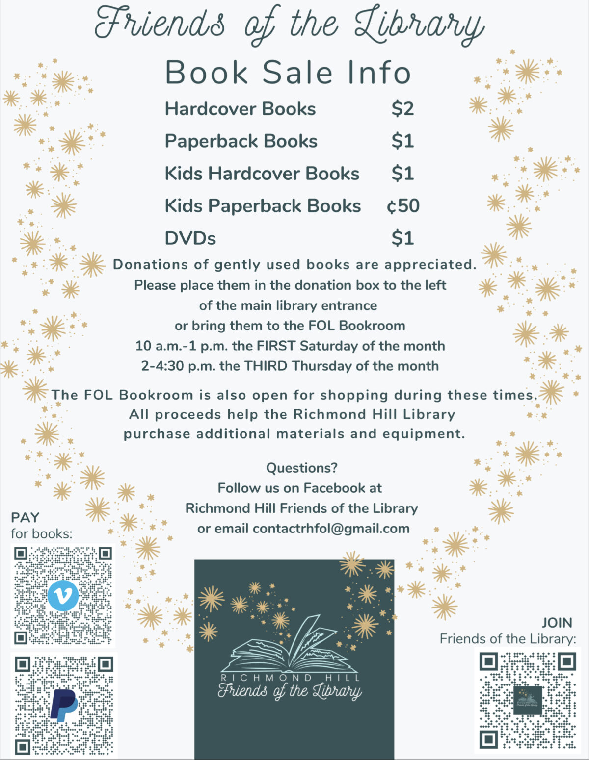 The Richmond Hill Friends of the Library hold used-book sales ...